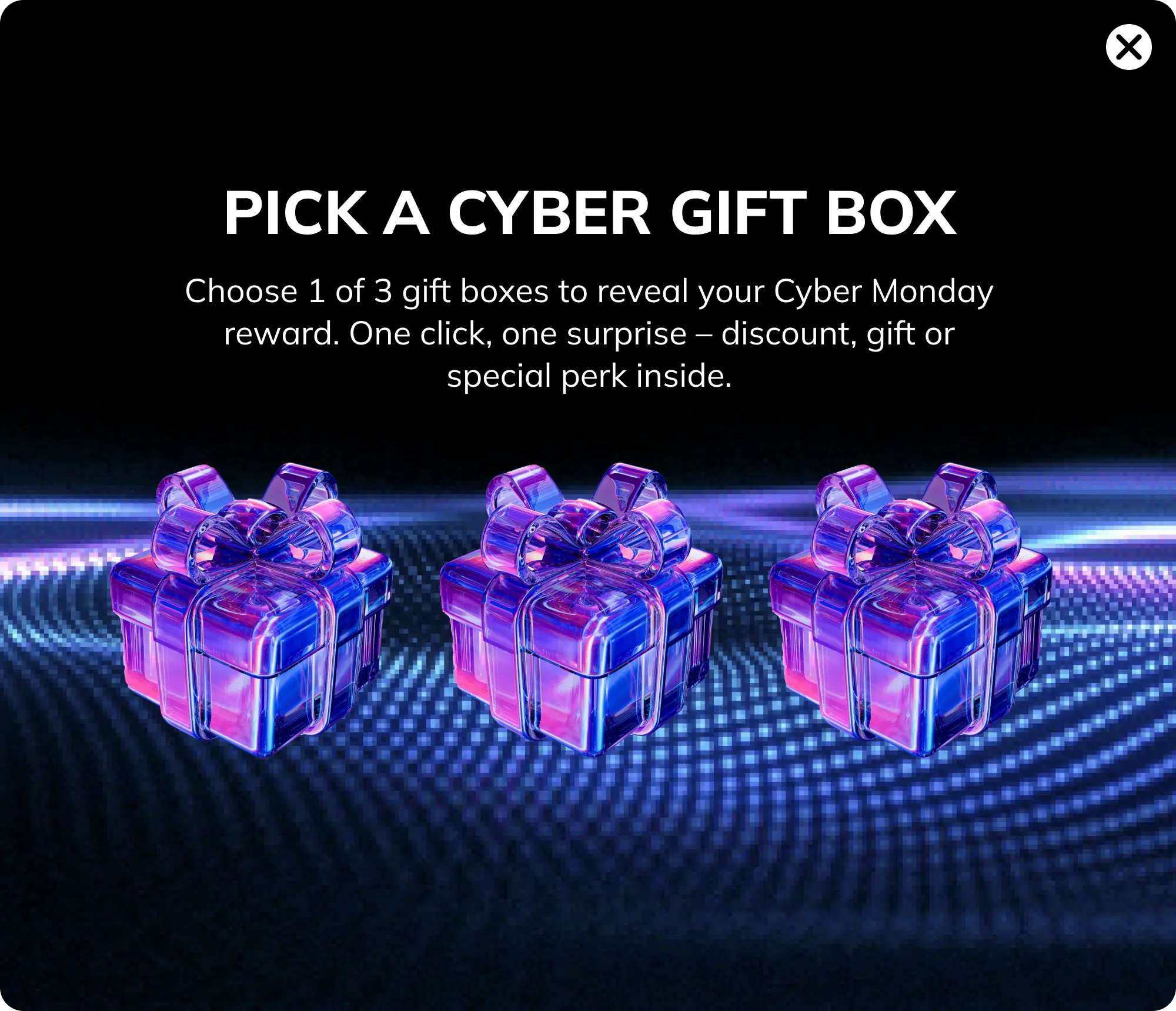 Pop-up Template "Gift Box Game" to Increase Sales